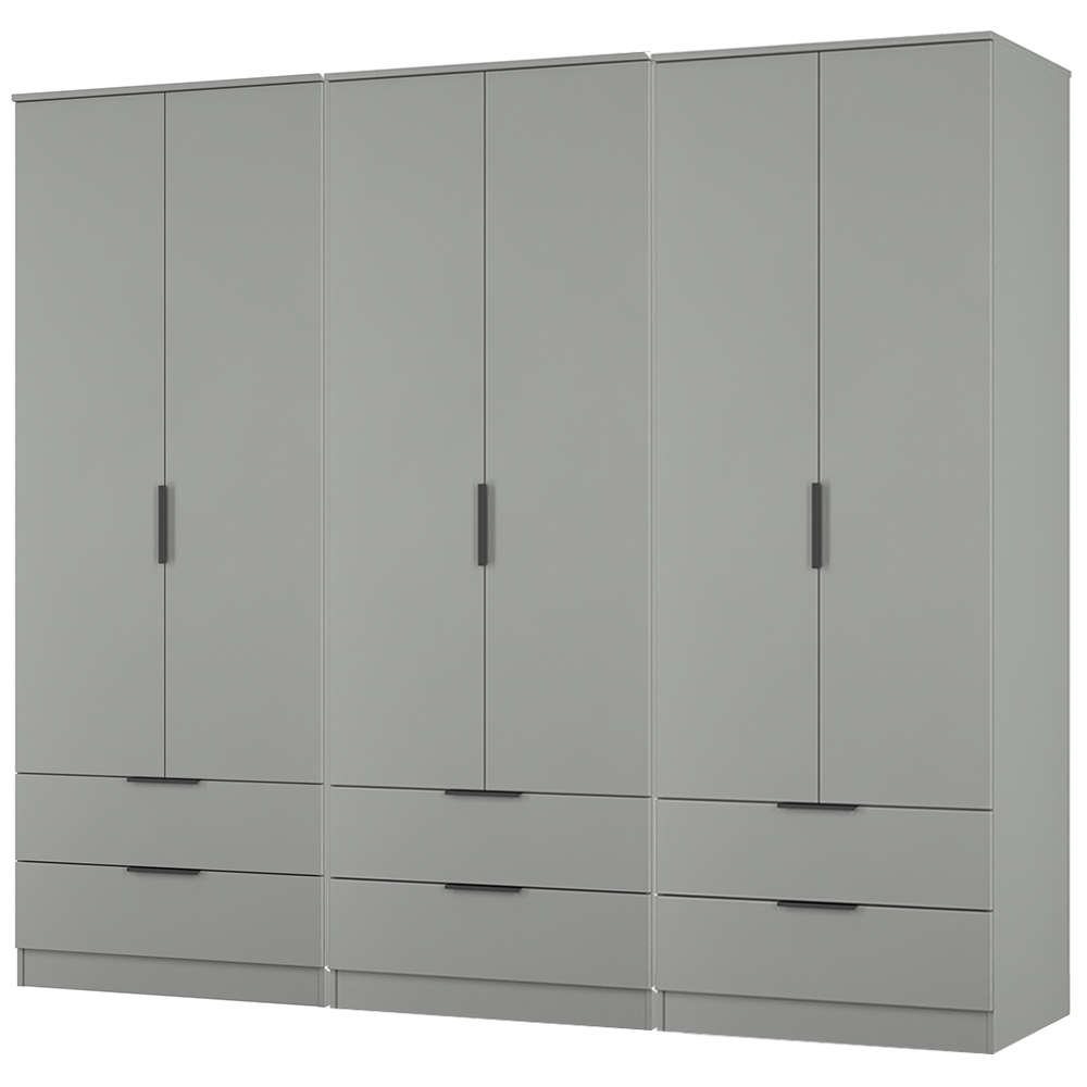 Erin Tall 6 Door 6 Drawer Wardrobe | Ready Assembled Bedroom Furniture ...