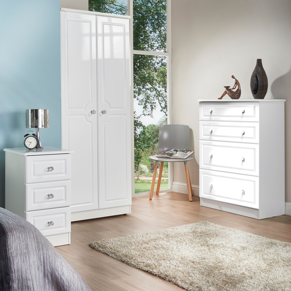 Liberty 4 Door 2 Drawer Wardrobe | Ready Assembled Bedroom Furniture ...