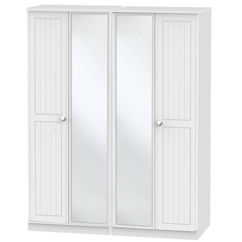 Miami 4 Door Mirrored Wardrobe | Sleep Systems UK