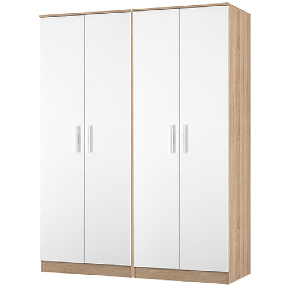 Mono 4 Door Wardrobe | Ready Assembled Bedroom Furniture | Sleep ...