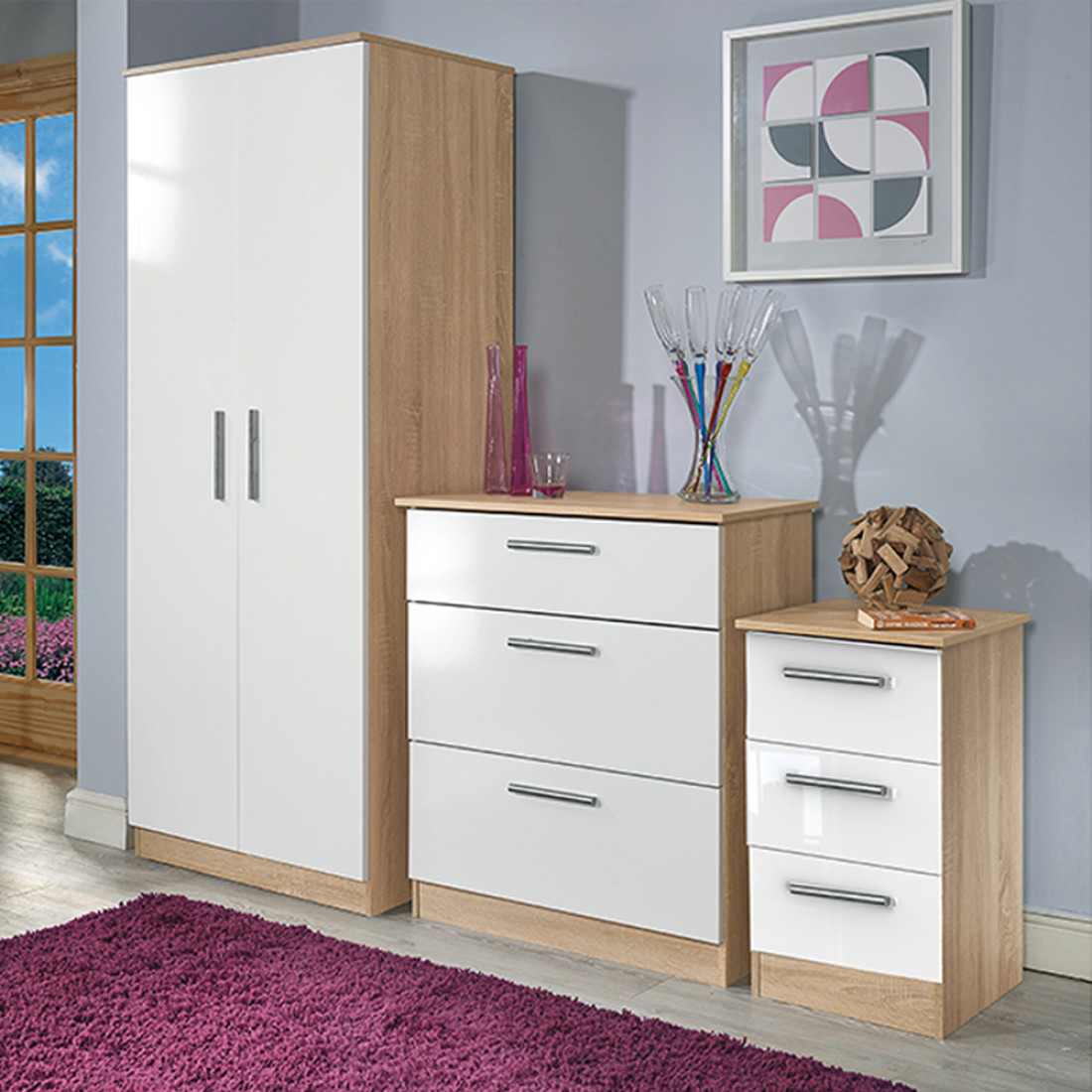 Mono 4 Door Wardrobe | Ready Assembled Bedroom Furniture | Sleep ...