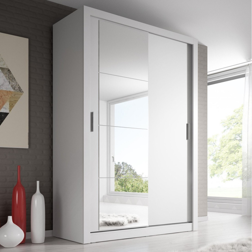 Alaska Grey 150cm Sliding Wardrobe by Sleep Systems UK | Quick Delivery